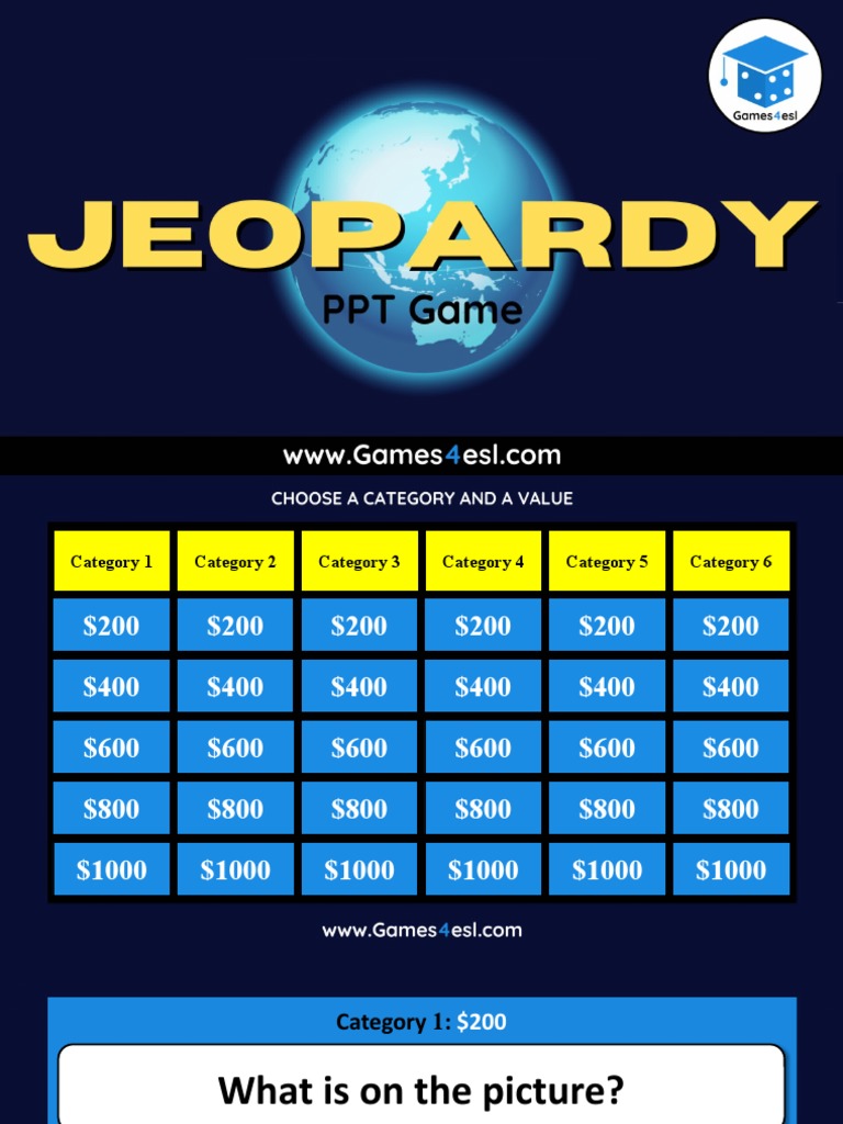 Daily Life in Present Continuous Jeopardy | PDF | Sports & Recreation | Games & Activities