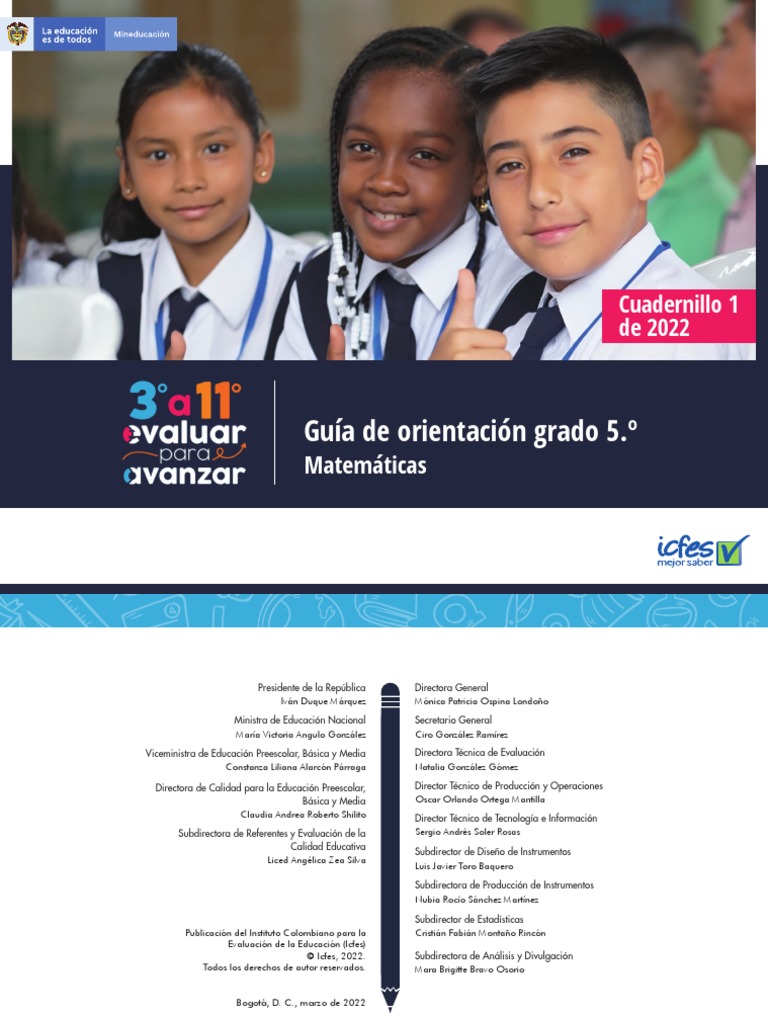 Guia PC Matematicas 5 1 | PDF | Aprendizaje | Evaluación