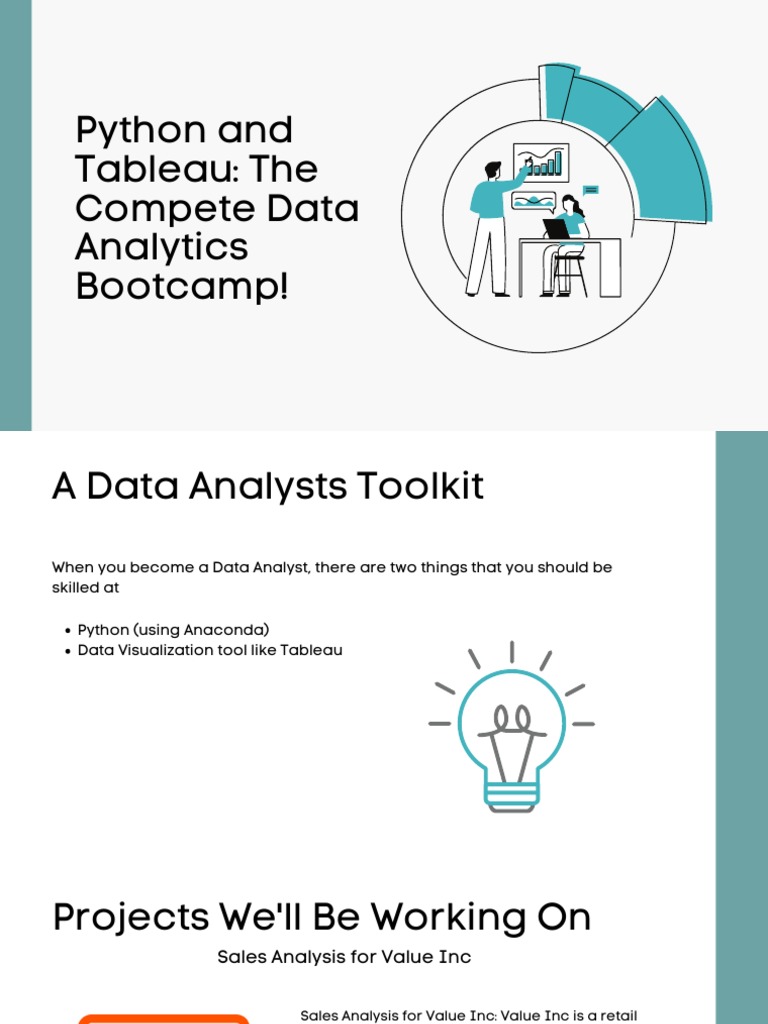 1.1 Lecture Slides Python and Tableau - The Compete Data Analytics Bootcamp | Download Free PDF ...