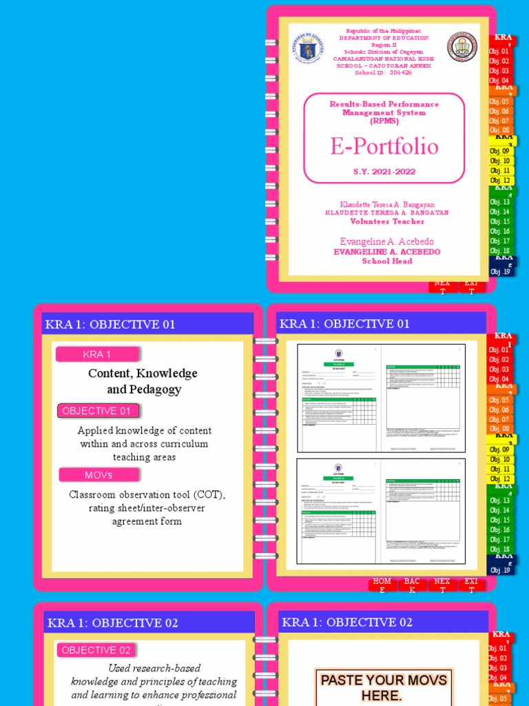 RPMS Portfolio Templates Pink Deped Tambayan | PDF | Learning | Pedagogy