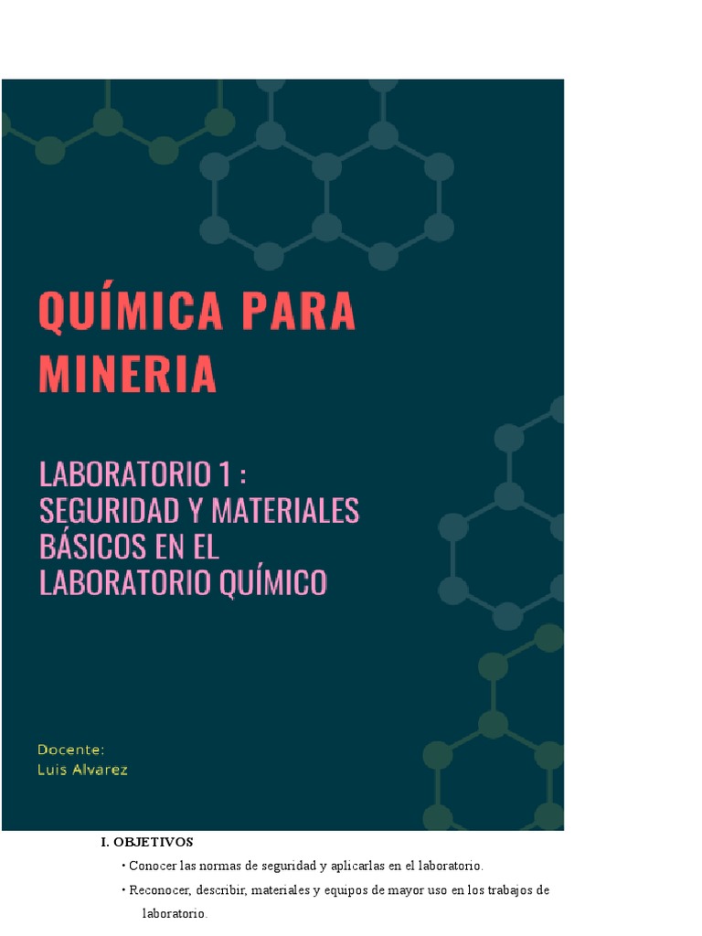 Lab. 1 Seguridad en Laboratorio de Quimica | PDF | Laboratorios | Fuerza