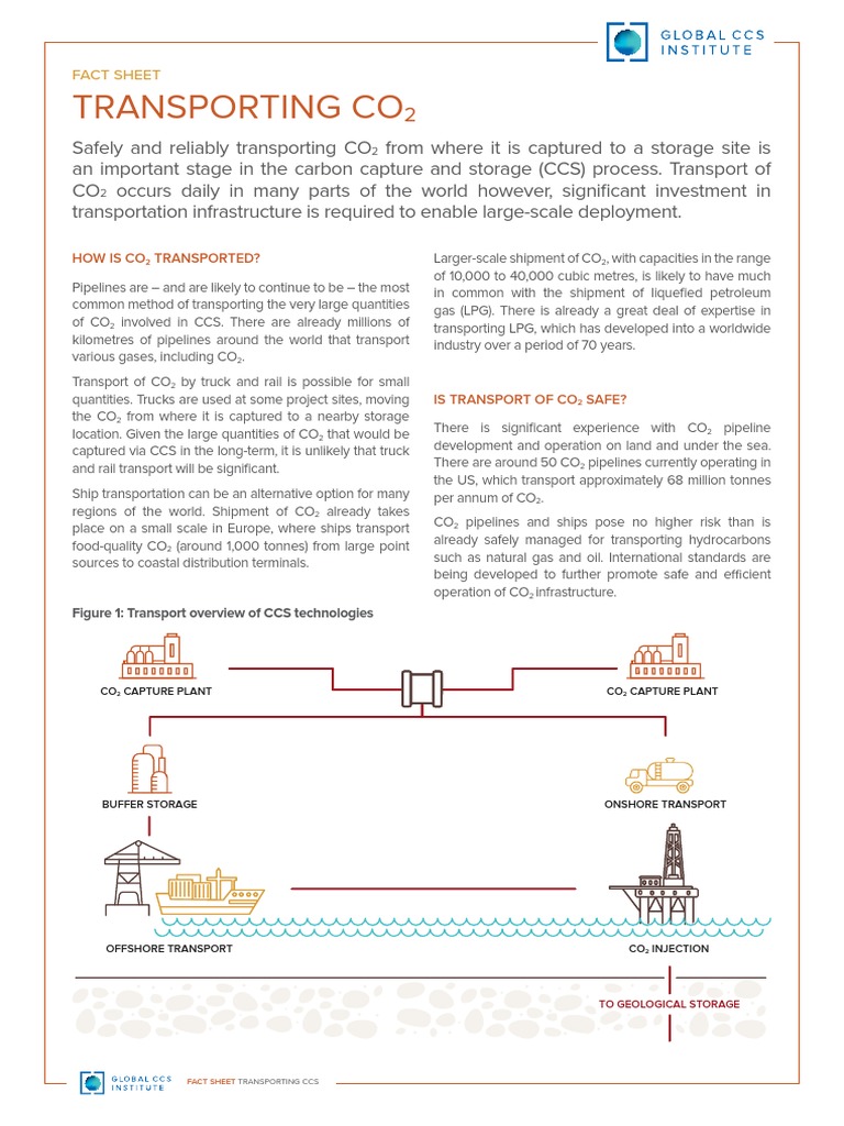 CCS CO2 Transportation Overview | PDF | Carbon Capture And Storage ...