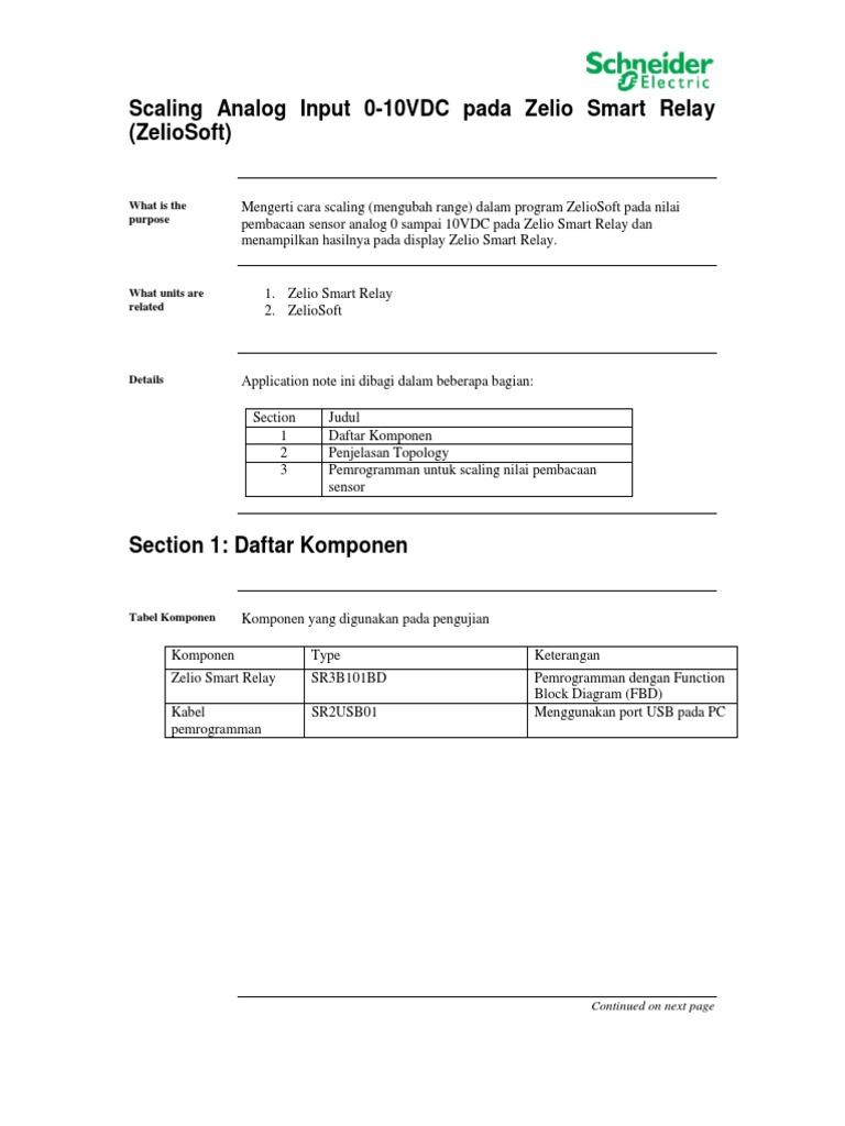 Scaling Analog Input 0-10VDC Zelio Smart Relay | PDF