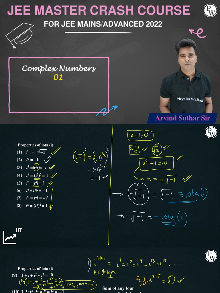 Complex Numbers for JEE Preparation | PDF | Complex Number | Elementary ...