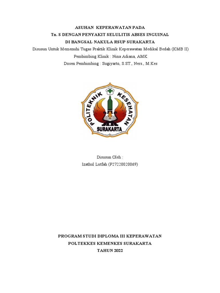 Asuhan Keperawatan Selulitis Abses Inguinal | PDF | Pengembangan Diri | Kesehatan Holistik
