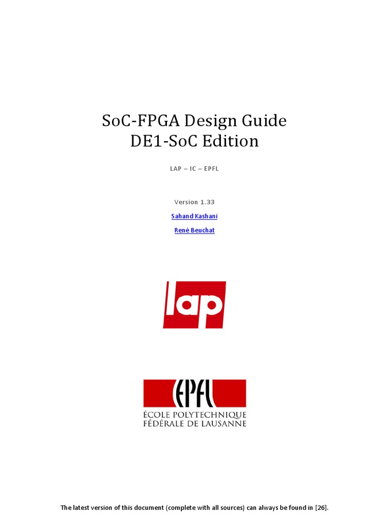 SoC-FPGA Design Guide (DE1-SoC Edition) | Download Free PDF | Field Programmable Gate Array ...
