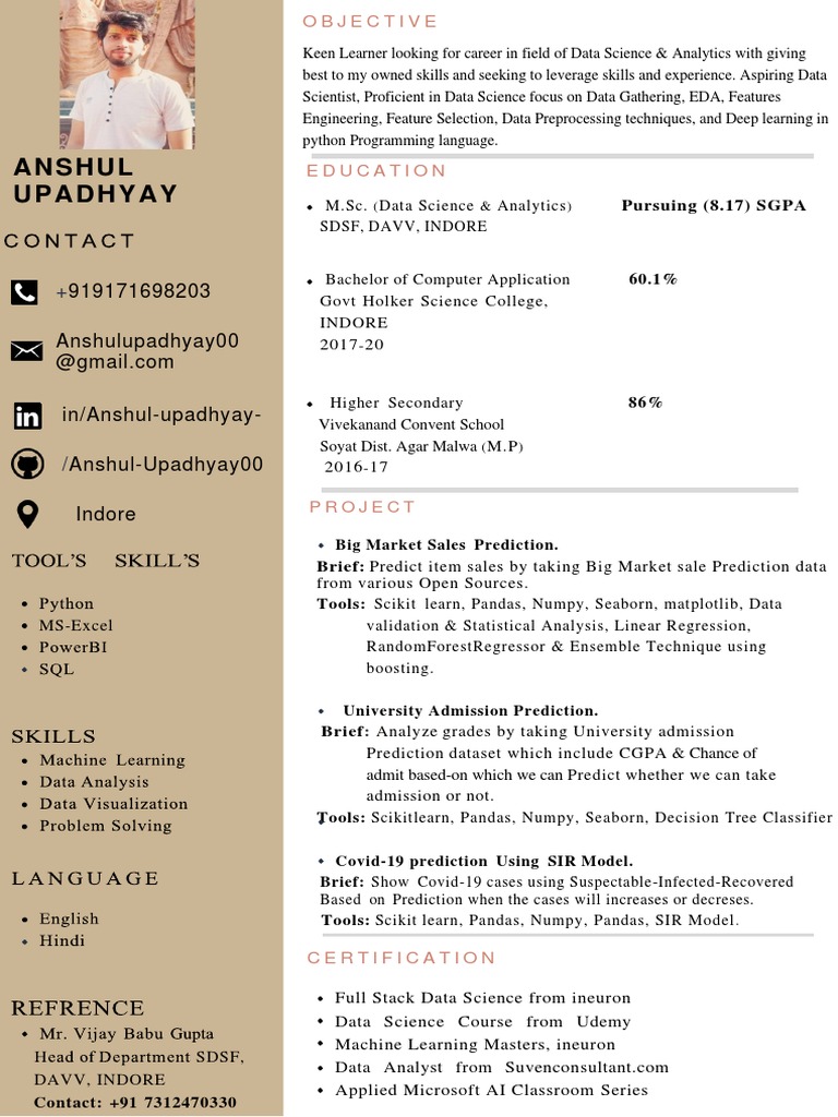 Anshul Upadhyay | PDF | Analytics | Data Science