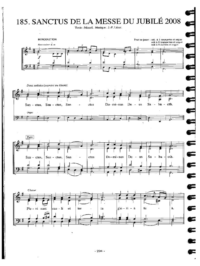 Sanctus 2008 Lécot | PDF