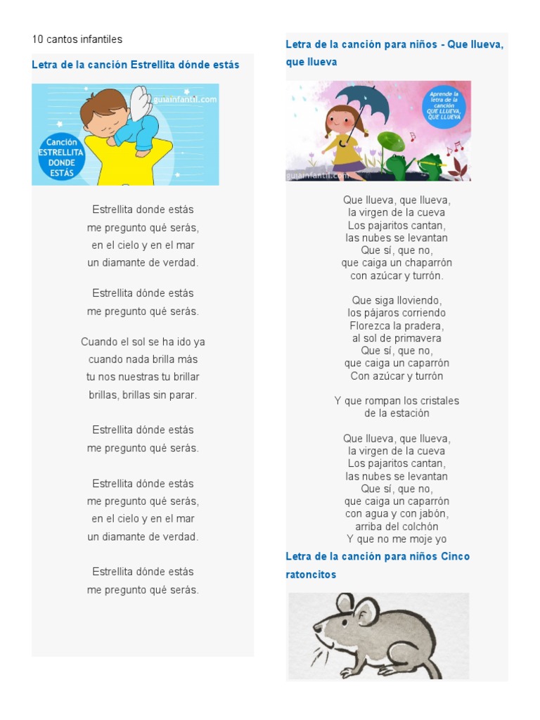 10 cantos infantiles | PDF