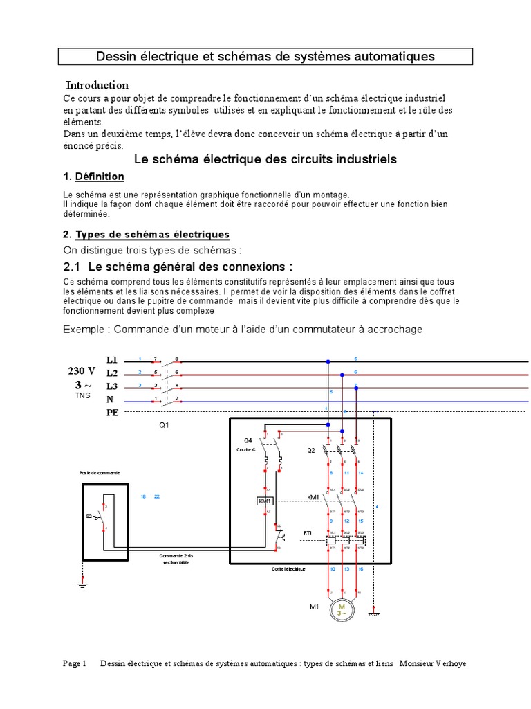Dessin et schémas électriques industriels | PDF | Interrupteur ...