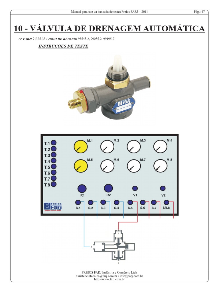 10 - VÁLVULA DE DRENAGEM AUTOMÁTICA - Freios Farj | PDF | Válvula ...