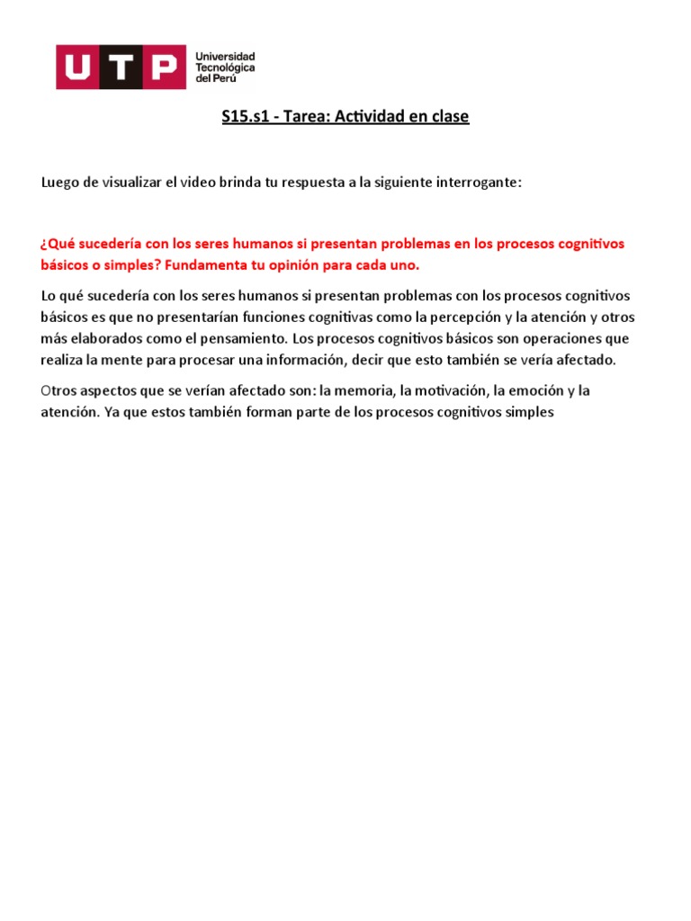 Tarea - Actividad en Clase | PDF