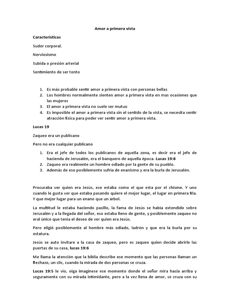 Amor A Primera Vista | PDF | Amor