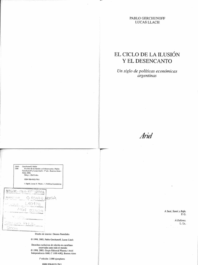 Gerchunoff, Pablo y Llach, Lucas - El Ciclo de La Ilusión y El ...