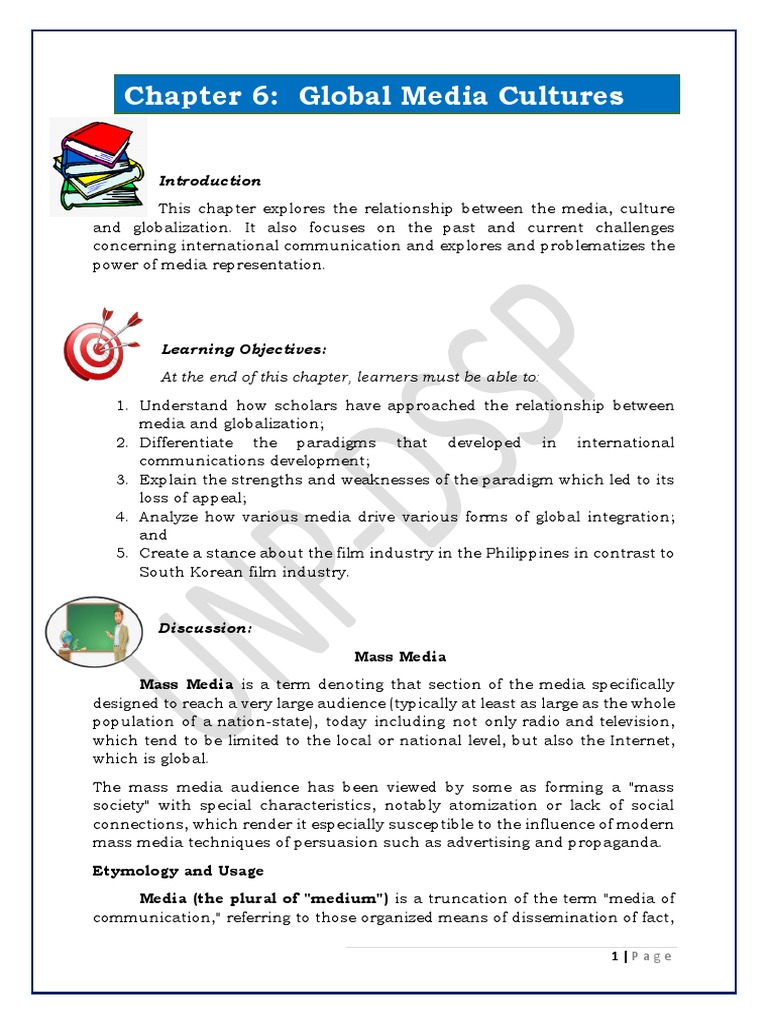 Global Media's Cultural Impact | PDF | Mass Media | Communication