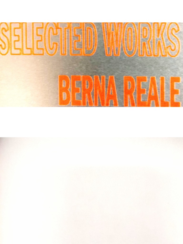 BERNA - Trabalhos Selecionados Berna Reale | PDF