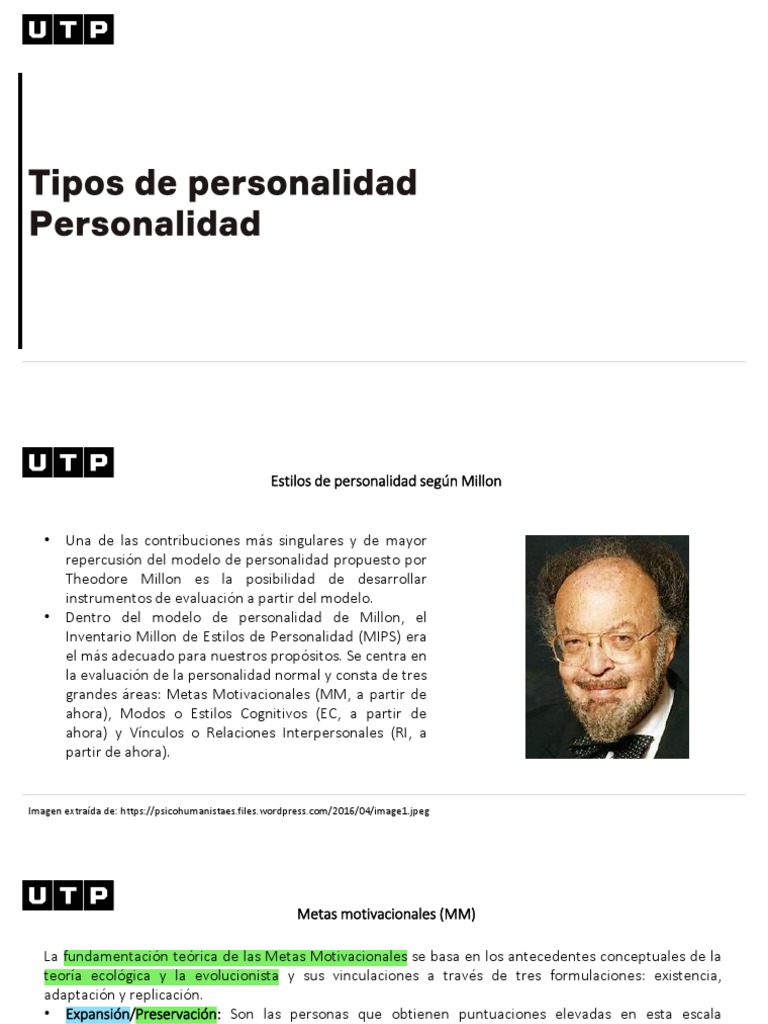 Estilos de Personalidad según Millon | PDF | Pensamiento | Metafísica ...