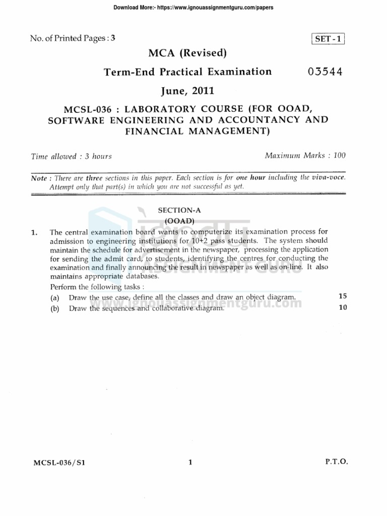 MCSL 036 Previous Year Question Papers by Ignouassignmentguru | PDF ...
