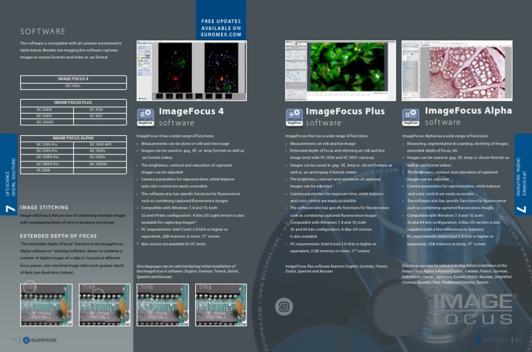 Imagefocus 4 Imagefocus Plus Imagefocus Alpha: Software | PDF | Camera ...