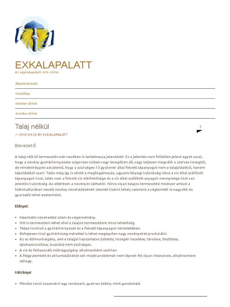 Talaj Nélkül - Exkalapalatt | PDF