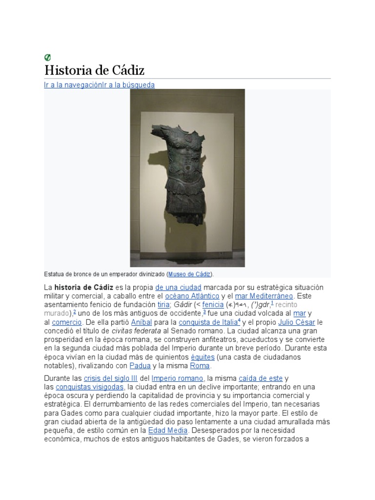 Historia de Cadíz | PDF | Ciencias sociales | Historia