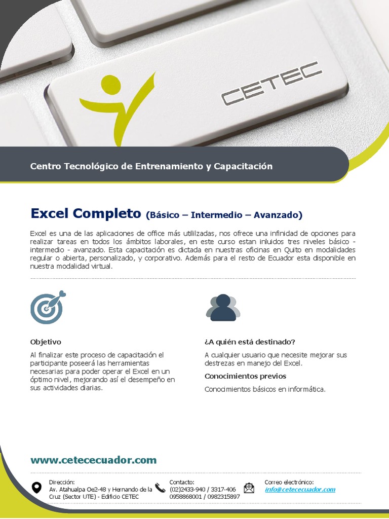 Curso Excel Basico Intermedio Avanzado | PDF | Microsoft Excel | Hoja de cálculo
