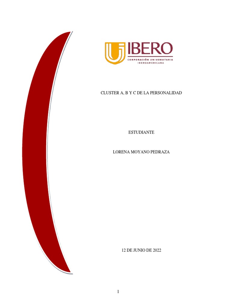 Cluster A, B y C de La Personalidad | Descargar gratis PDF ...