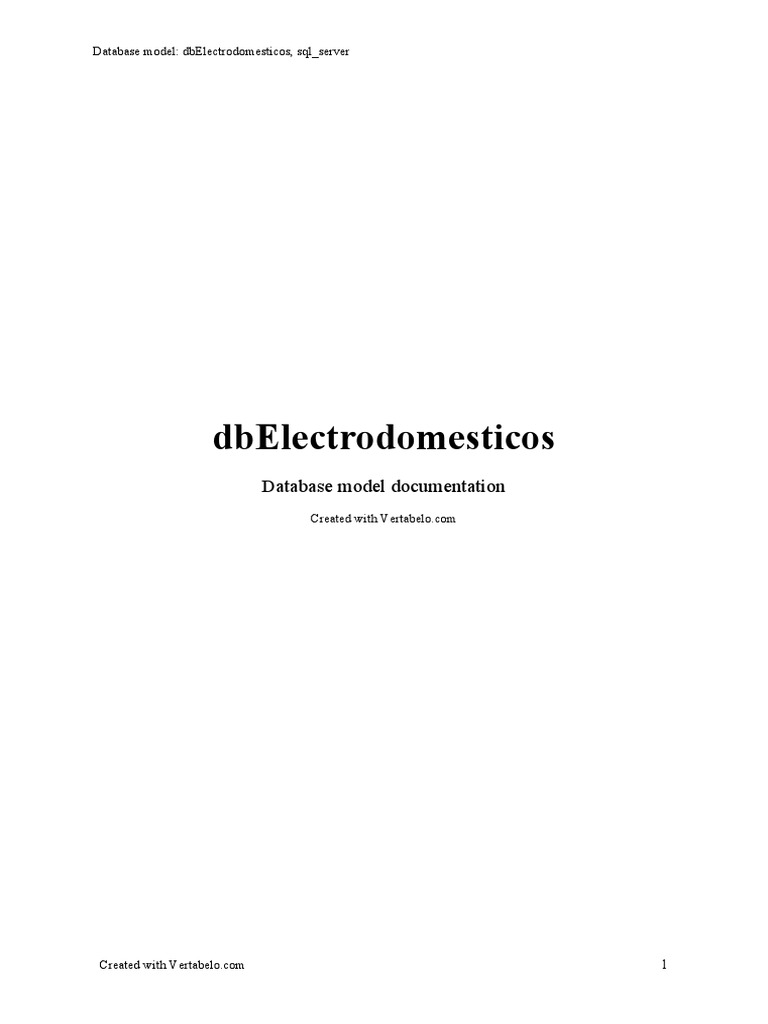 DB Electro Domestic Os | PDF | Software | Ciencias de la Información