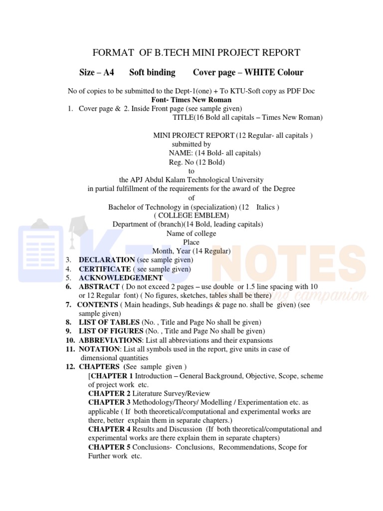 Mini Project Report Sample | PDF | Academic Degree | Ellipsis