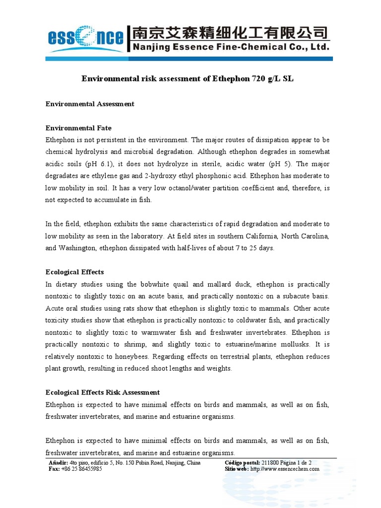 Environmental Risk Assessment | PDF | Wetland | Risk