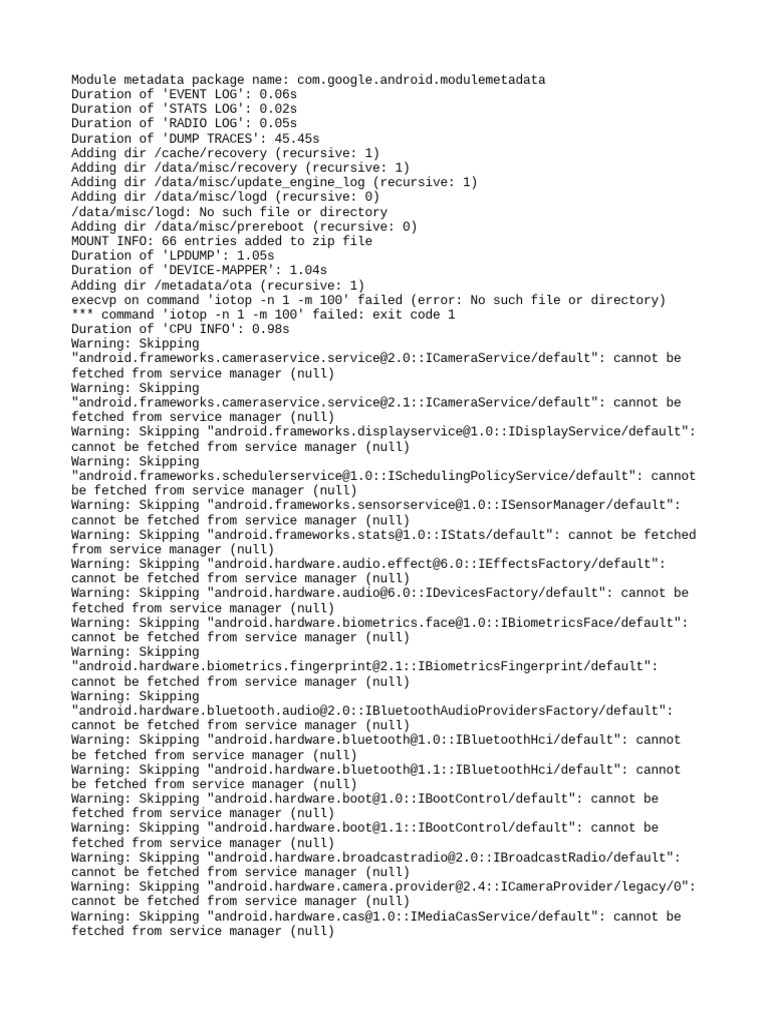 Bugreport RMX3511T2 RP1A.201005.001 2022 07 07 12 38 16 Dumpstate - Log 10170 | PDF | Zip (File ...