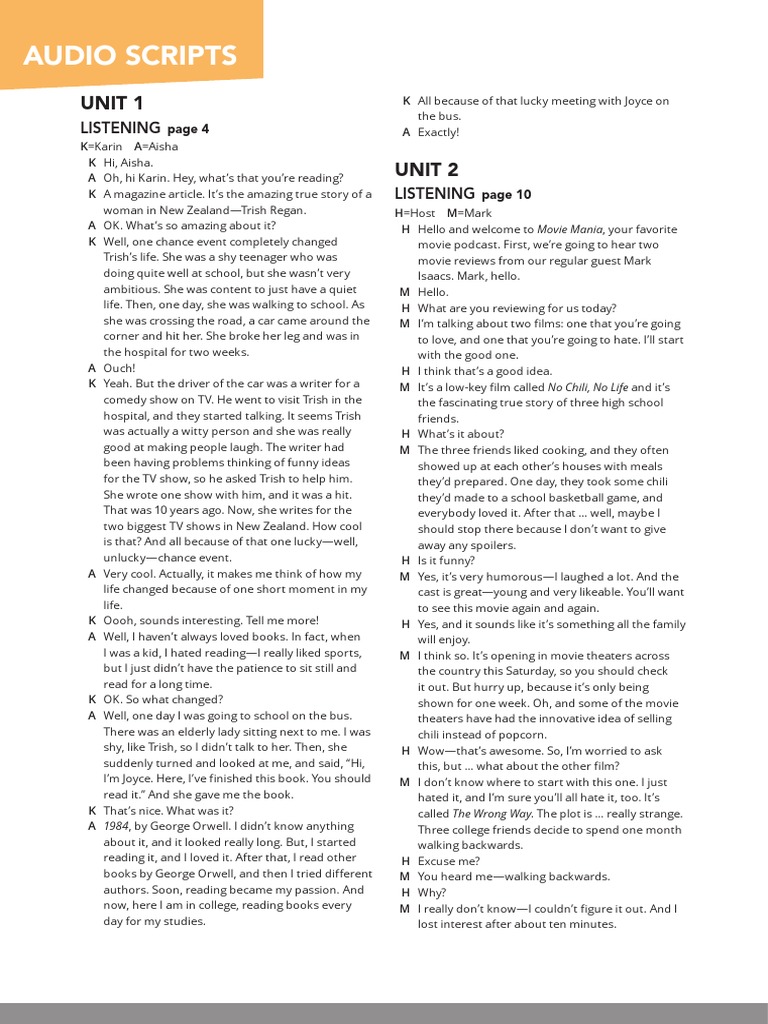 SC4e 04 WB Audioscripts | PDF