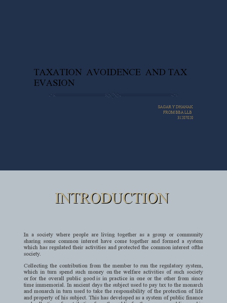 Taxation Project | PDF | Taxes | Tax Avoidance