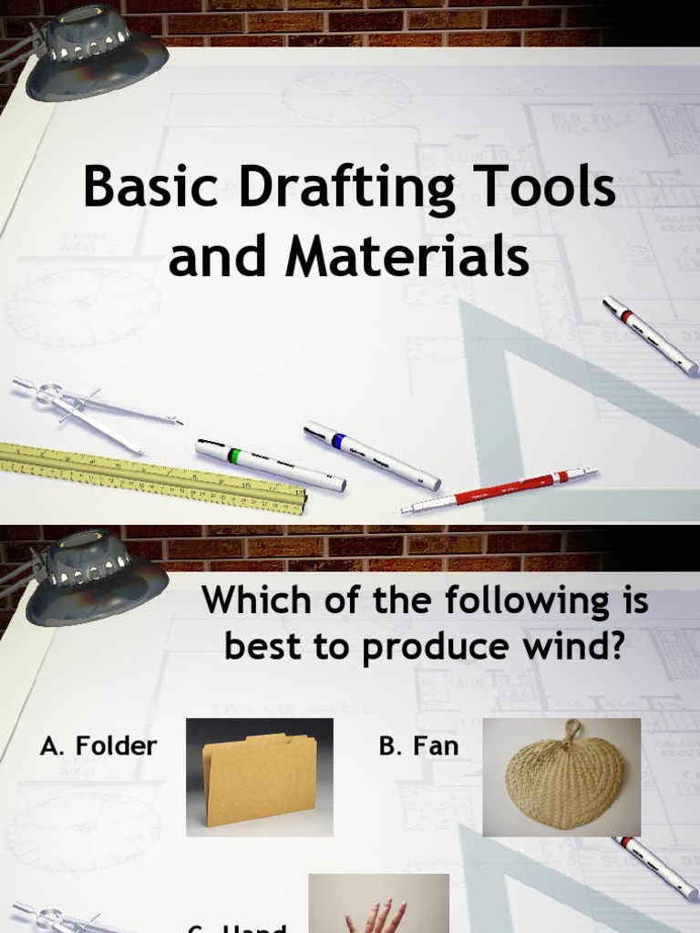 Basic Drafting Tools and Materials | PDF | Pencil | Drawing