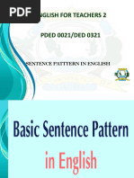 Sentence Pattern Examples in English | PDF | Object (Grammar) | Verb