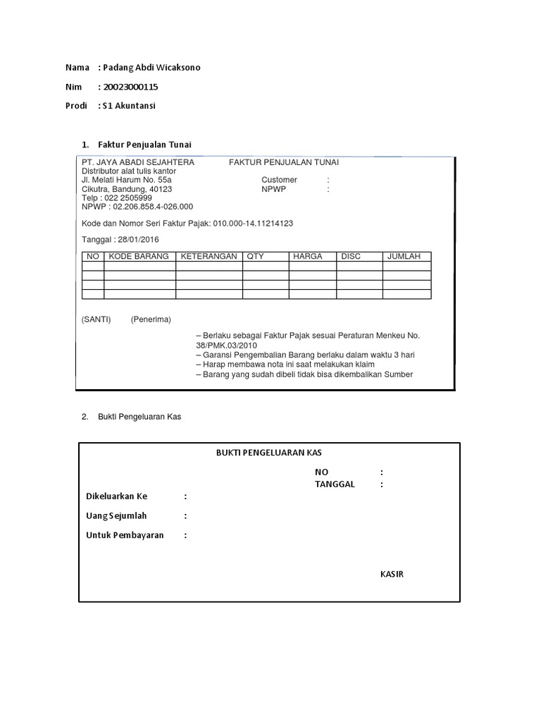 Padang Abdi Wicaksono (20023000115) Desain Formulir | PDF