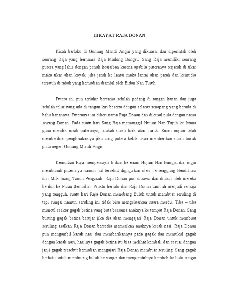 Hikayat Raja Donan | PDF