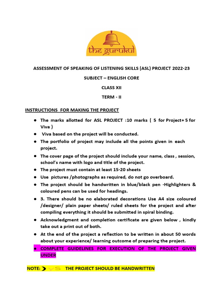 Class 12 Als Project | PDF