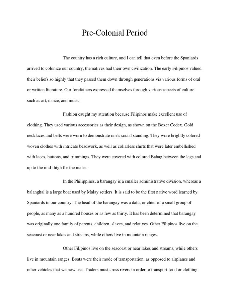 Pre-Colonial Philippine Culture: A Glimpse into the Rich Traditions ...