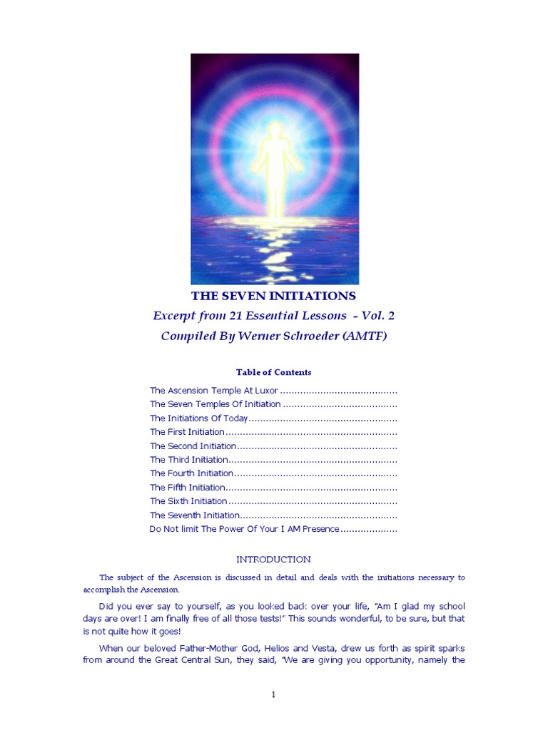 Initiations of The 7 Rays | PDF | Ascended Master | Love