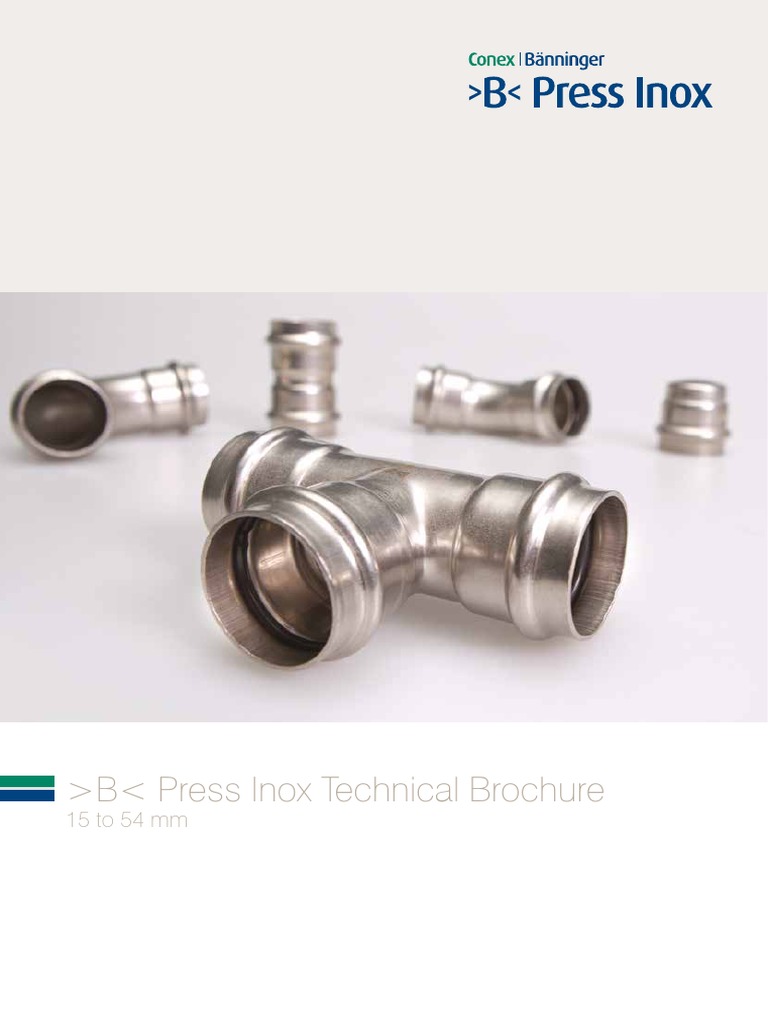 Stainless Steel Press Fittings Guide | PDF | Pipe (Fluid Conveyance ...