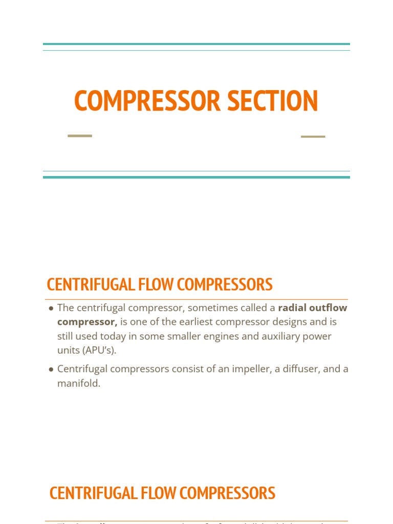 Centrifugal and Axial Flow Compressors | PDF | Airfoil | Turbine