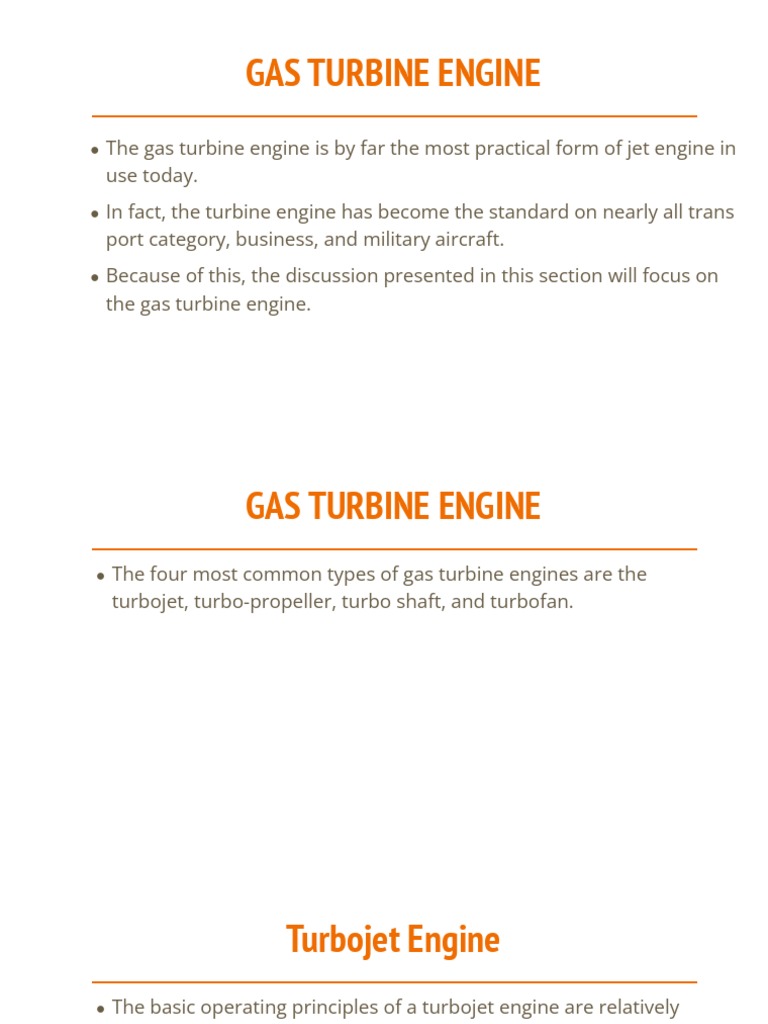 Gas Turbine Engine Types Explained | PDF | Engines | Gas Turbine