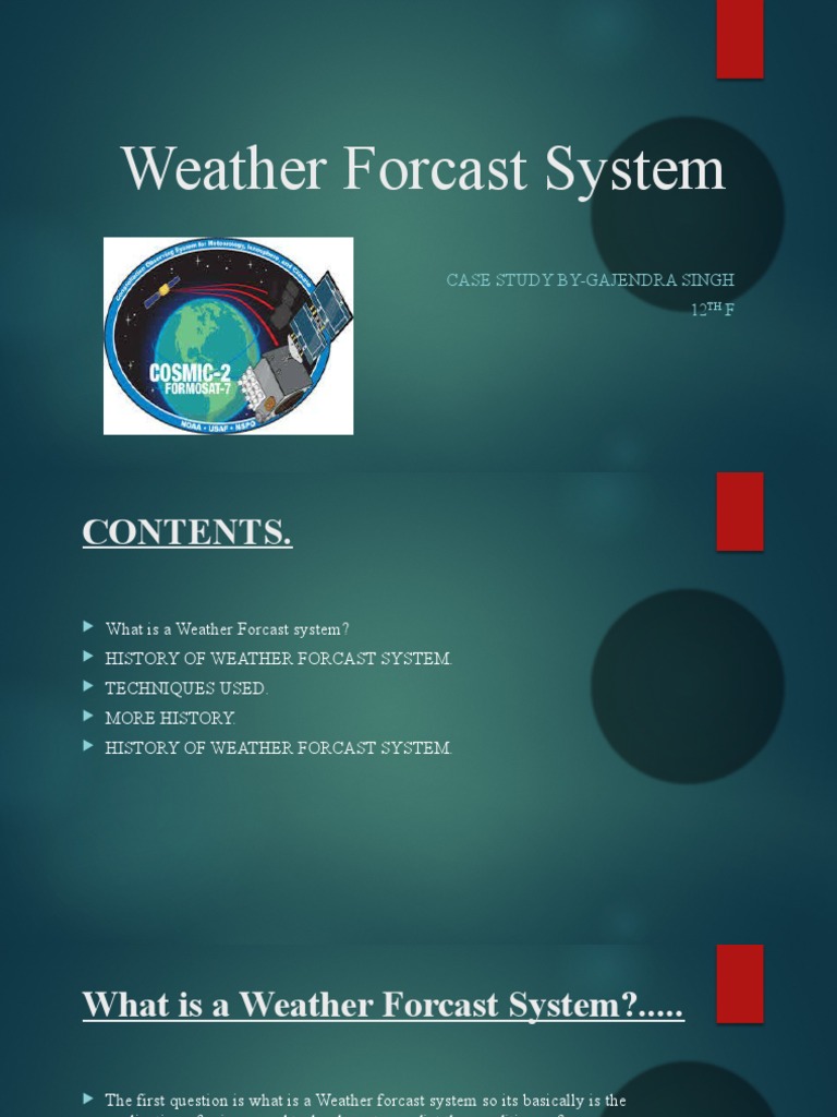Weather Forcast System: Case Study By-Gajendra Singh 12 F | Download ...