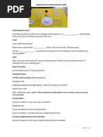 Welcoming Guest Script | PDF | Tableware | Waiting Staff