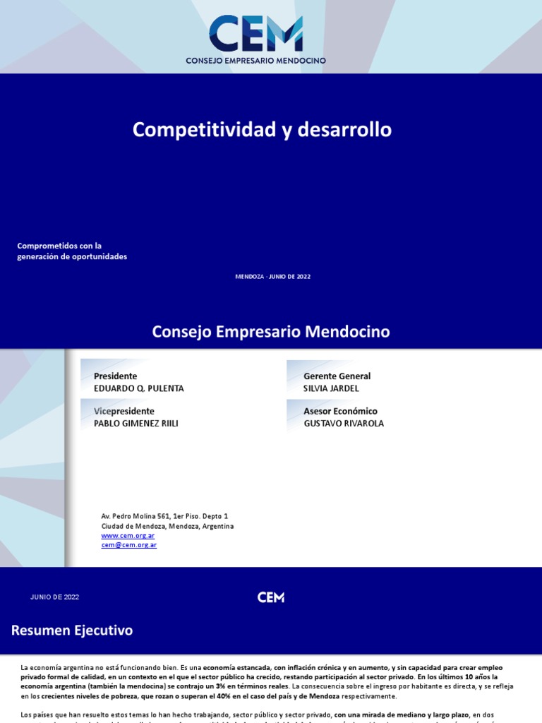 Informe Competitividad e Impuestos Del CEM | PDF | America latina | foro Economico Mundial