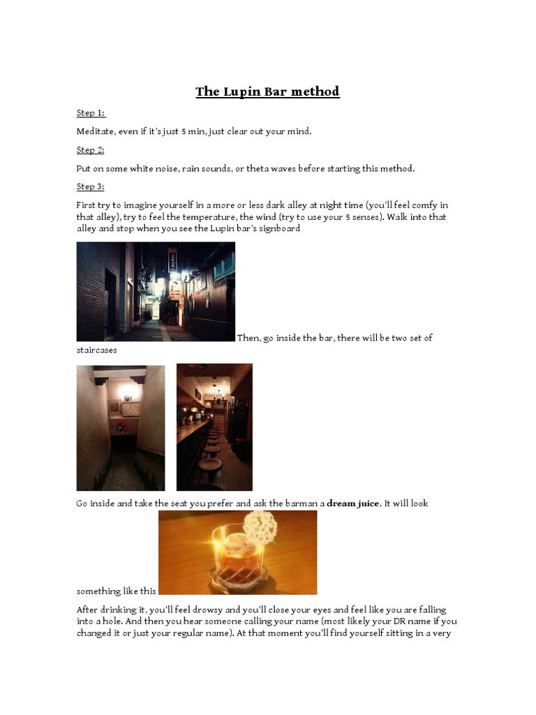 The Lupin Bar Method | PDF