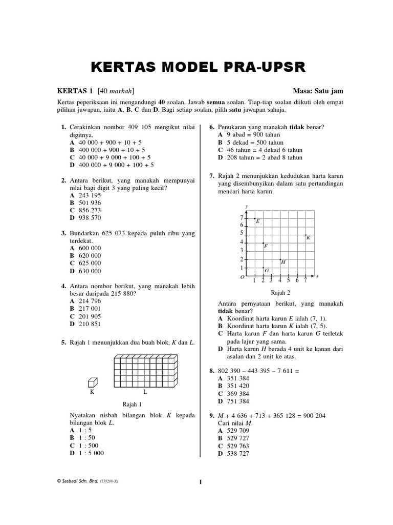 Latihan Matematik Tahun 5 | PDF