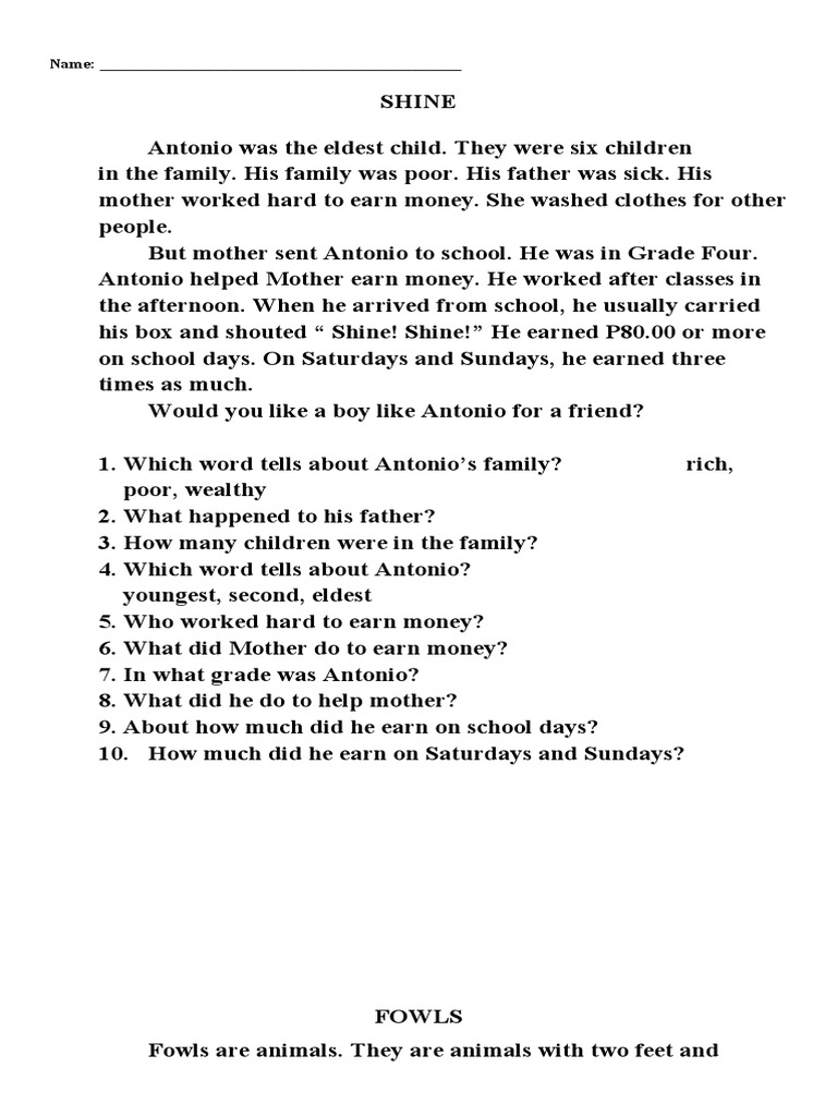 Developing Reading Power Grade 3 Exercise 13-20 | PDF | Octopus | Bees