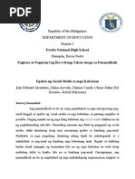 Epekto NG Paggamit NG Social Media Sa Akademikong Pagganap NG Mga Mag Aaral Sa Baitang 11 NG ...